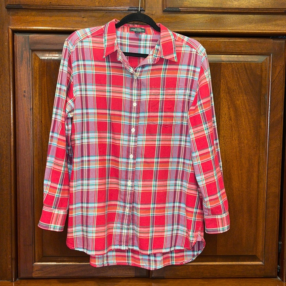 Lauren Ralph Lauren Red Plaid Flannel Shirt, M - Gem